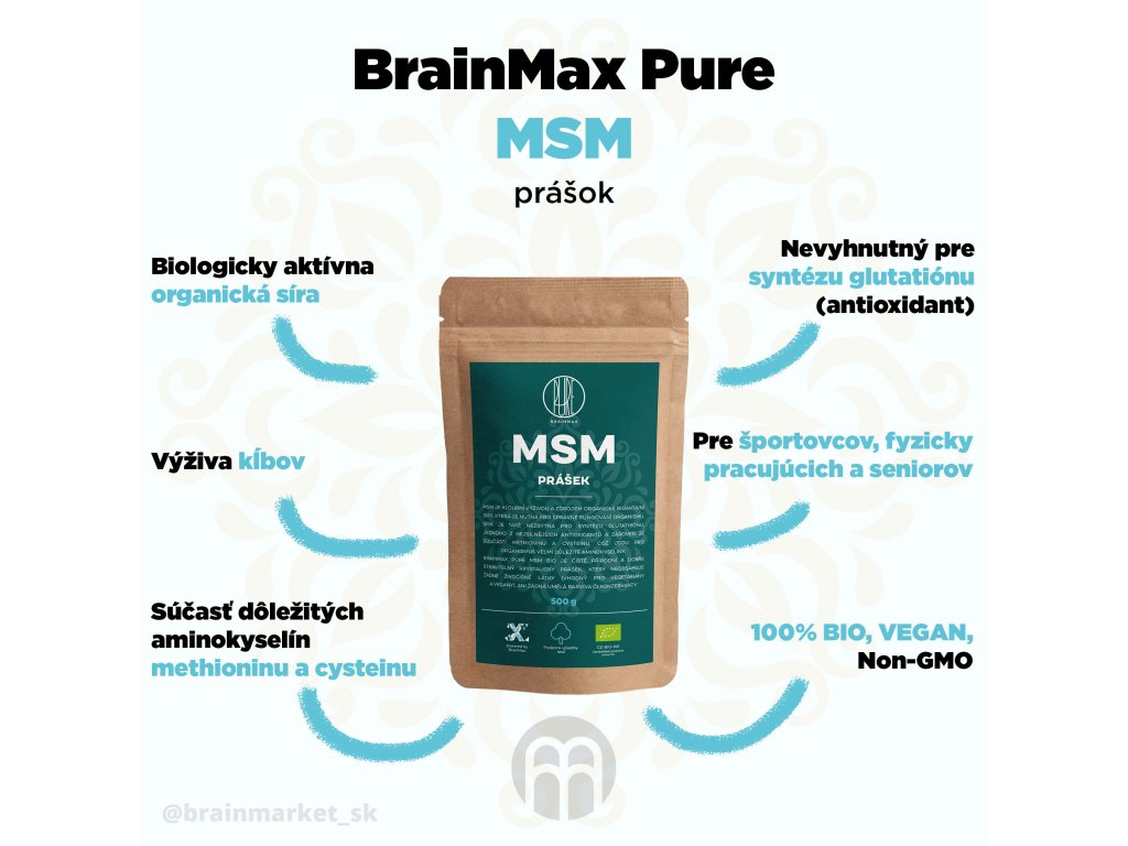 5 výhod užívania MSM prášku - BrainMarket.sk
